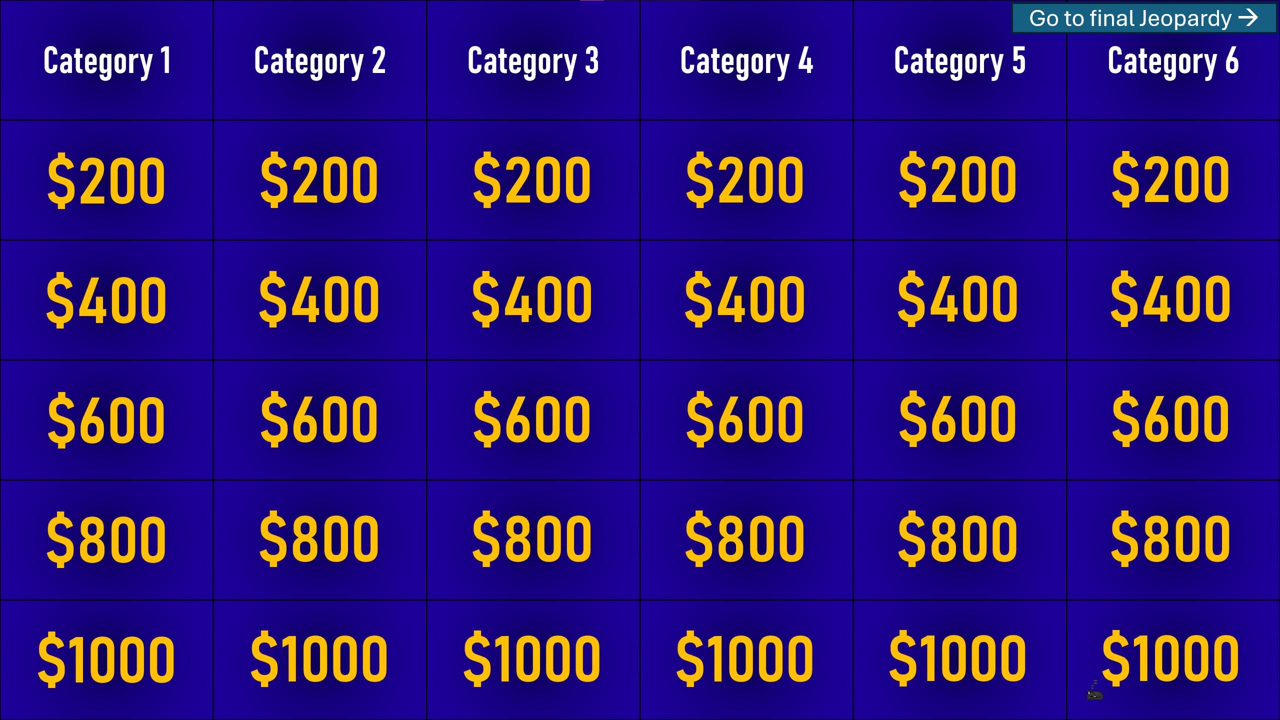 Jeopardy Powerpoint Game Template - Etsy