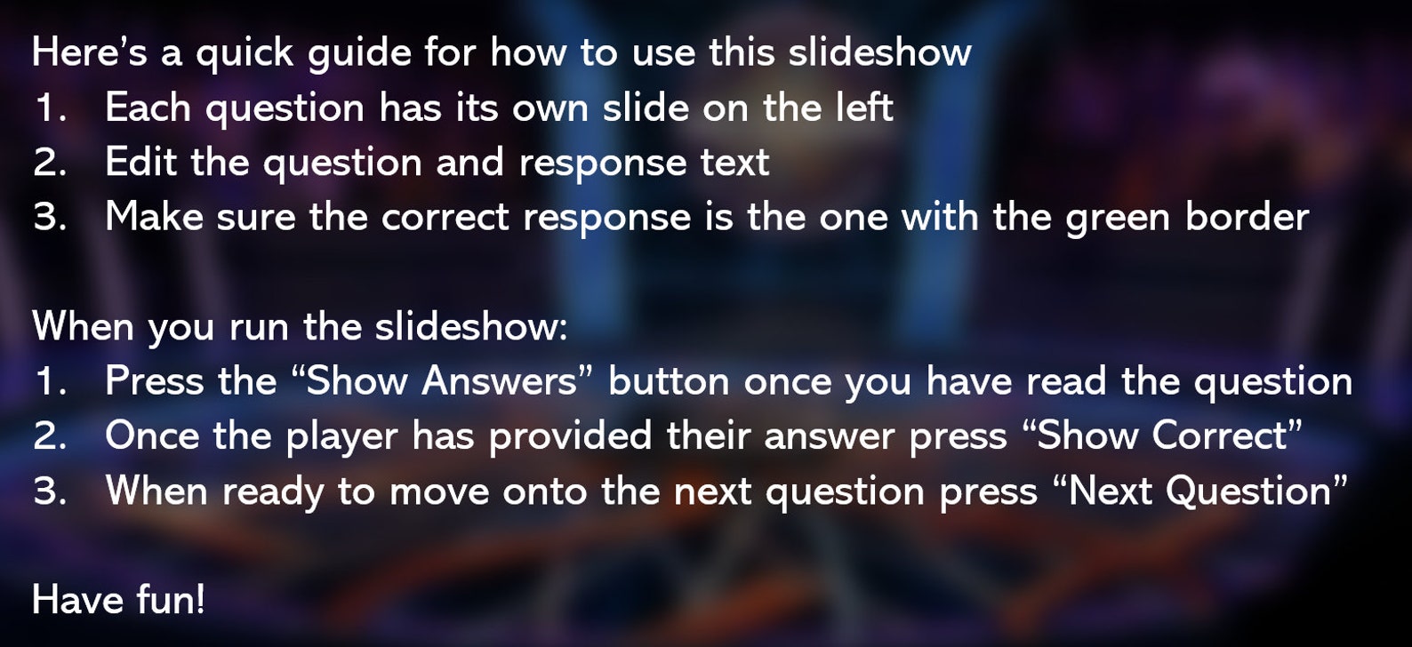 Who Wants to Be A Millionaire Powerpoint Game Template - Etsy