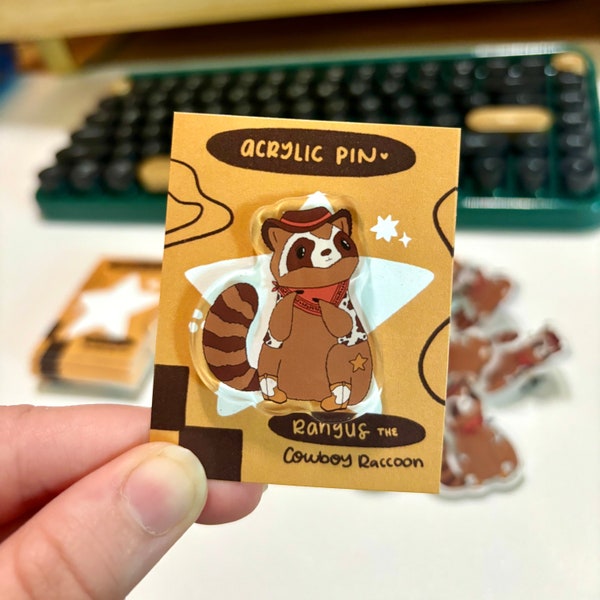 Raccoon Pin - Etsy
