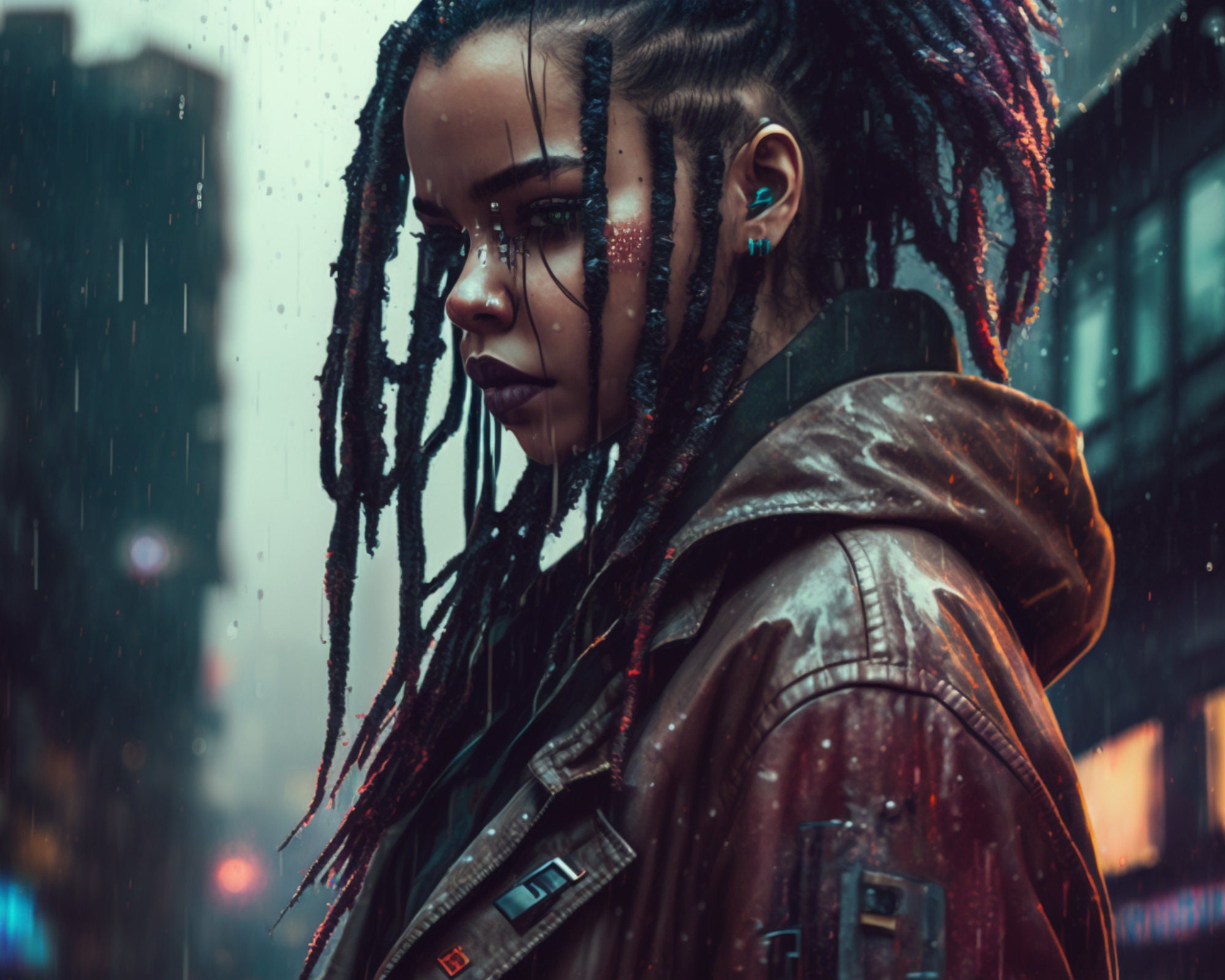 Cyberpunk Woman Canvas | Cyberpunk Setting | Cyberpunk Art ...