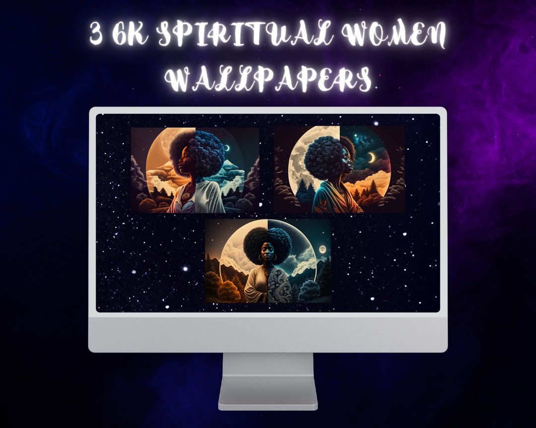 3 Melanated Spiritual Women Desktop Wallpapers, 6K HD Mac and Windows ...
