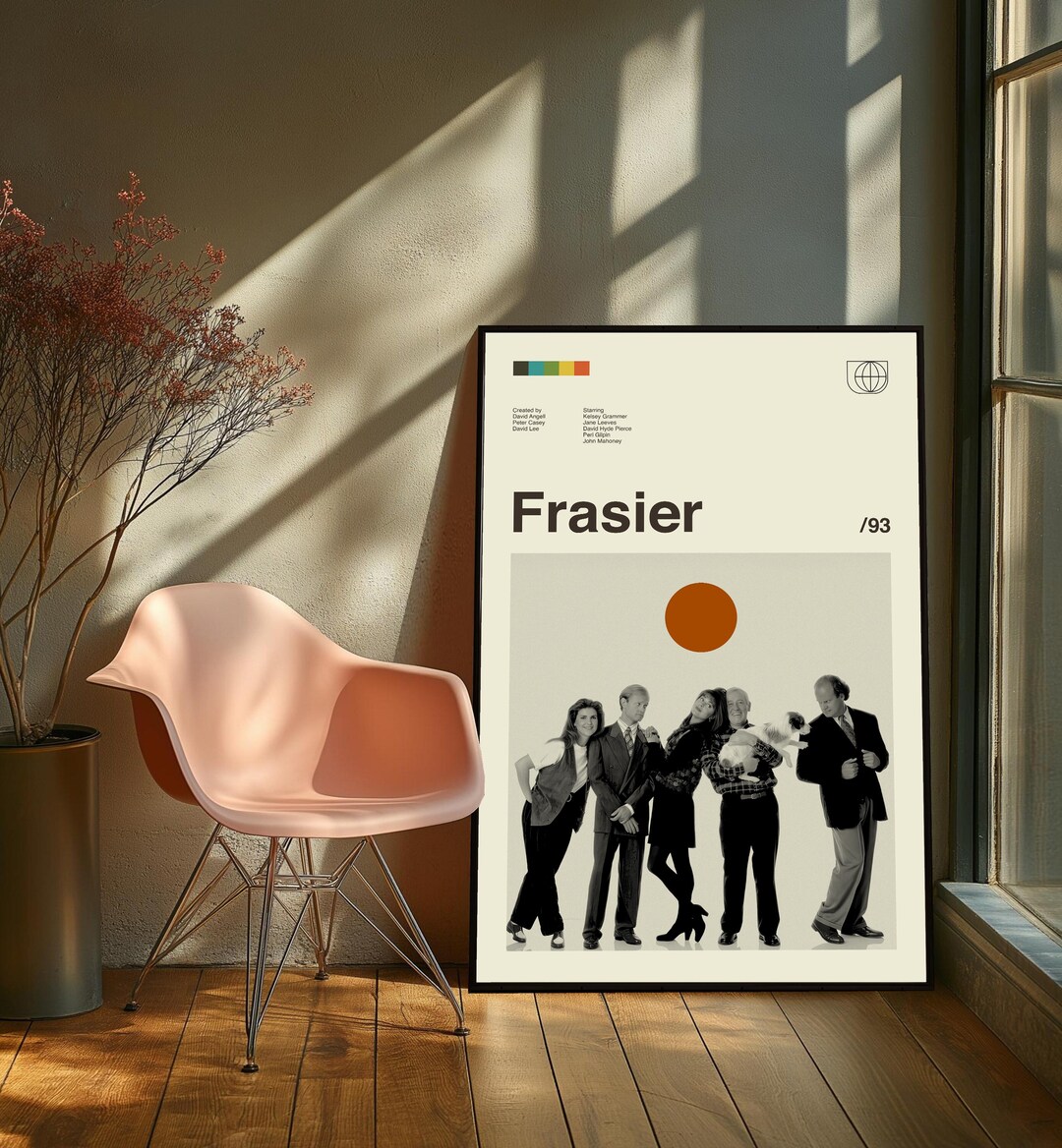 Frasier Tv Series Poster - Frasier Print - Mid Century Modern Art ...