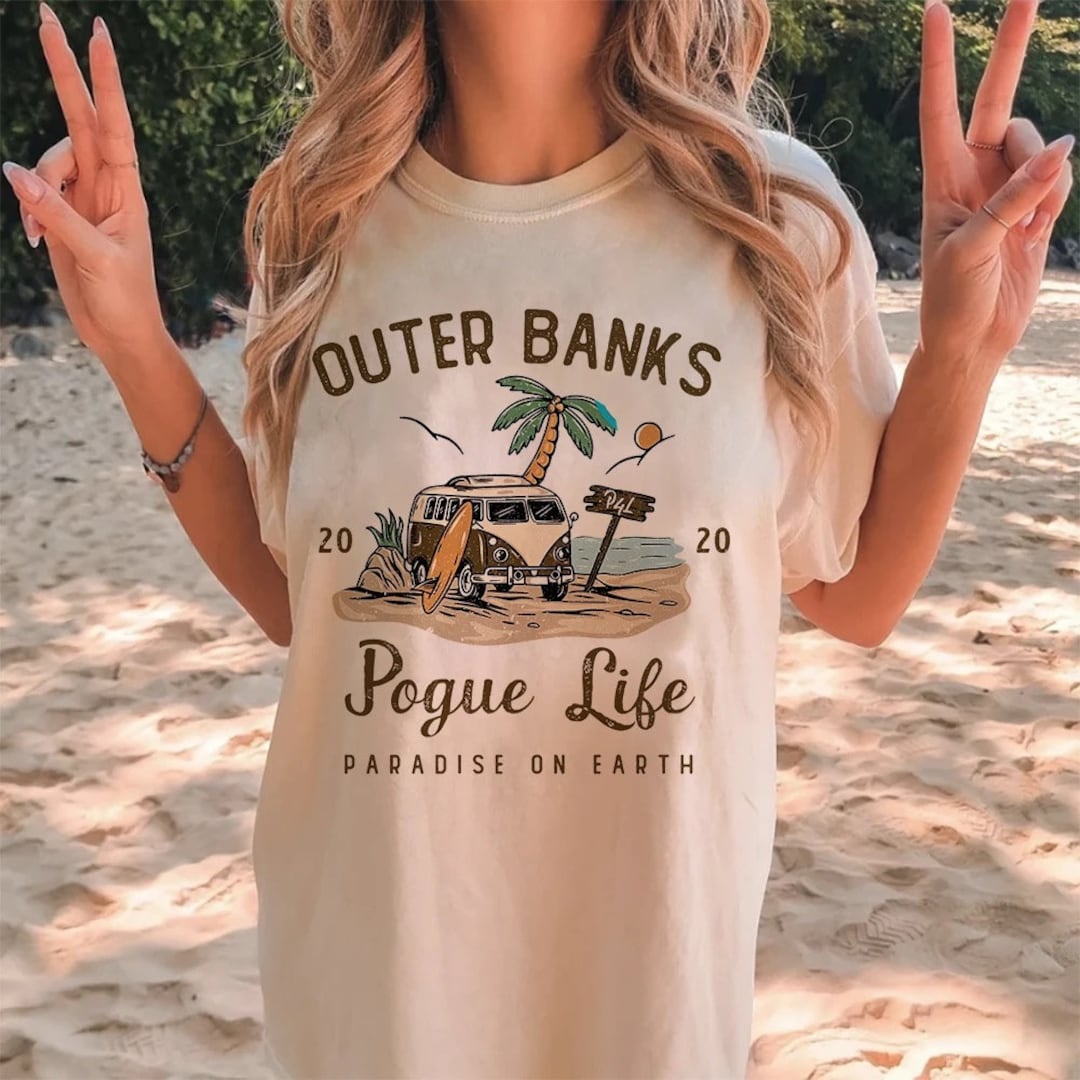 Outer Banks T Shirt OBX Paradise on Earth Pogue Life - Etsy