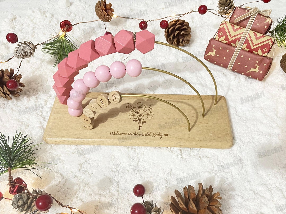 Personalized Abacus, Nursery Decorations, First Birthday Gifts, Rainbow ...