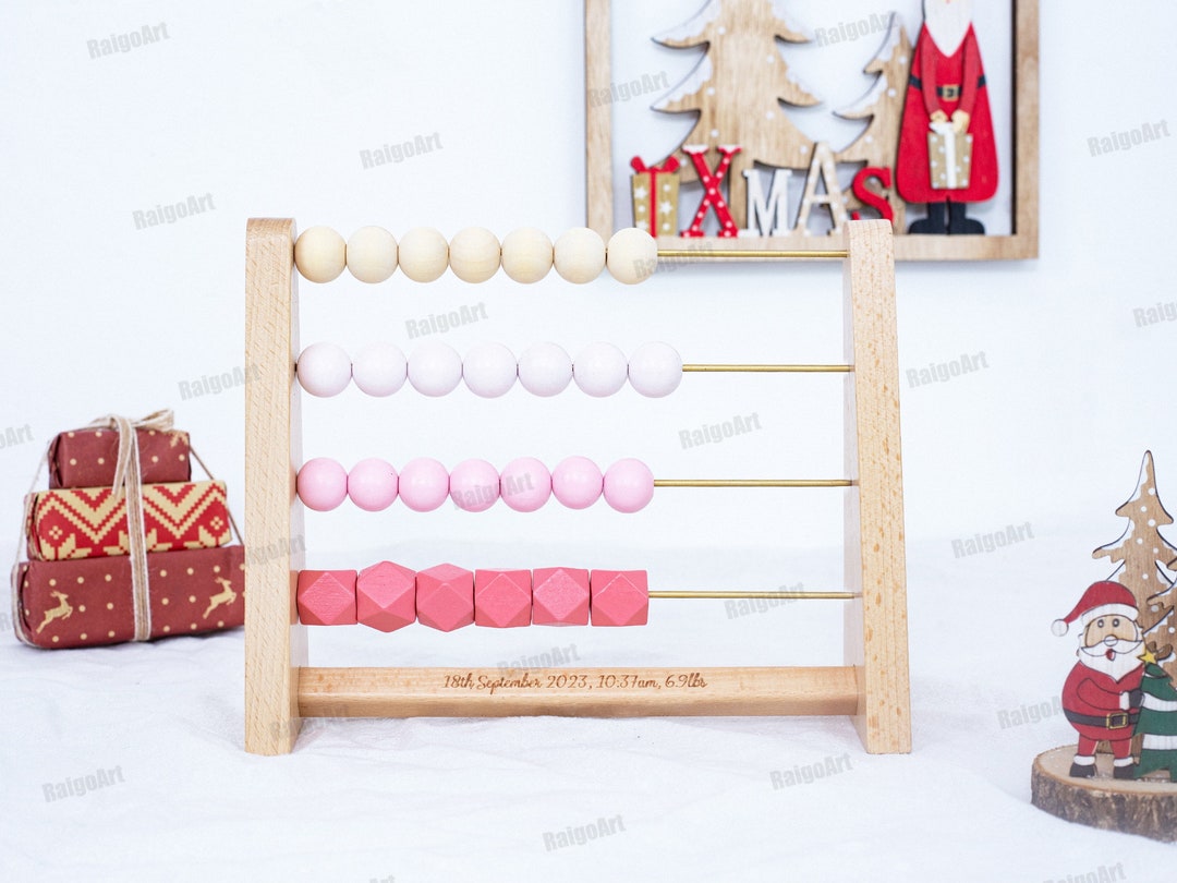 Personalized Abacus, Rainbow Abacus, 2nd Birthday Gifts, Nursery ...
