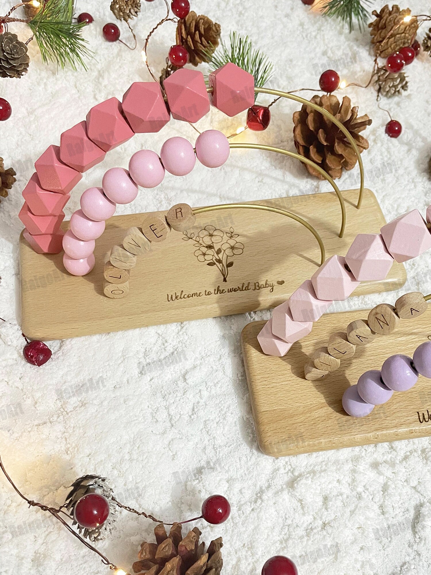 Personalized Abacus, Nursery Decorations, First Birthday Gifts, Rainbow ...