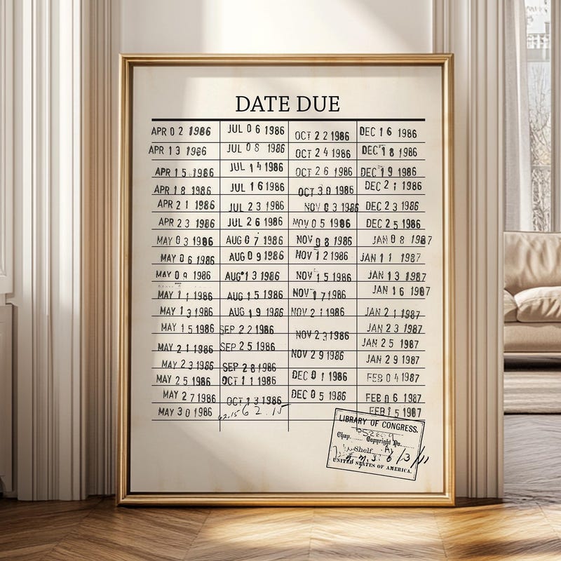 Library Due Date - Etsy
