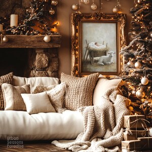 Nativity Scene Wall Art, Jesus Christ Manger, Christian Bible Christmas ...