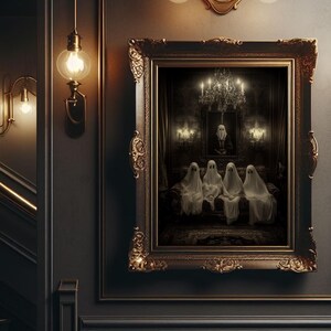 Rich Ghost Family Portrait, Vintage Halloween Wall Art, Spooky Haunting ...