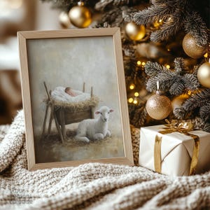 Nativity Scene Wall Art, Jesus Christ Manger, Christian Bible Christmas ...