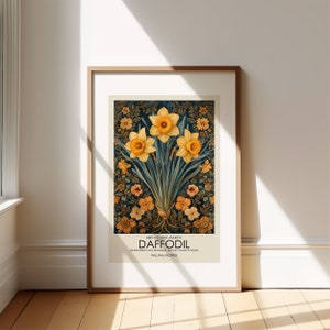 March Birth Flowers Art Print, Daffodil Birthday Family Gift, Birth ...