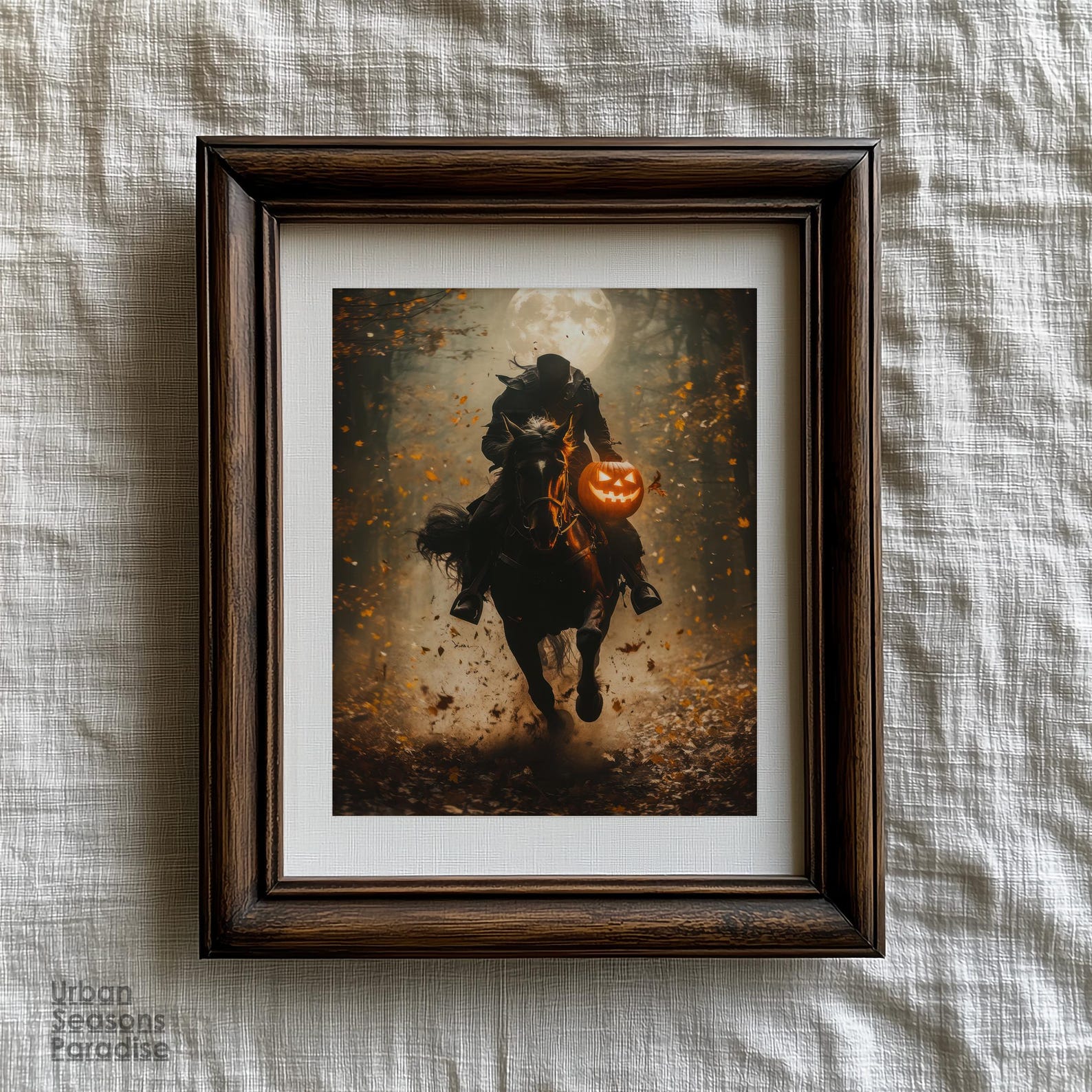 Headless Horseman Wall Art, Gothic Oil Painting, Dark Moody Paint ...