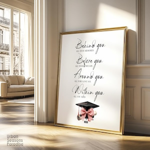 Graduation Wall Art, Class of 2025 Inspirational Quote Print, College ...