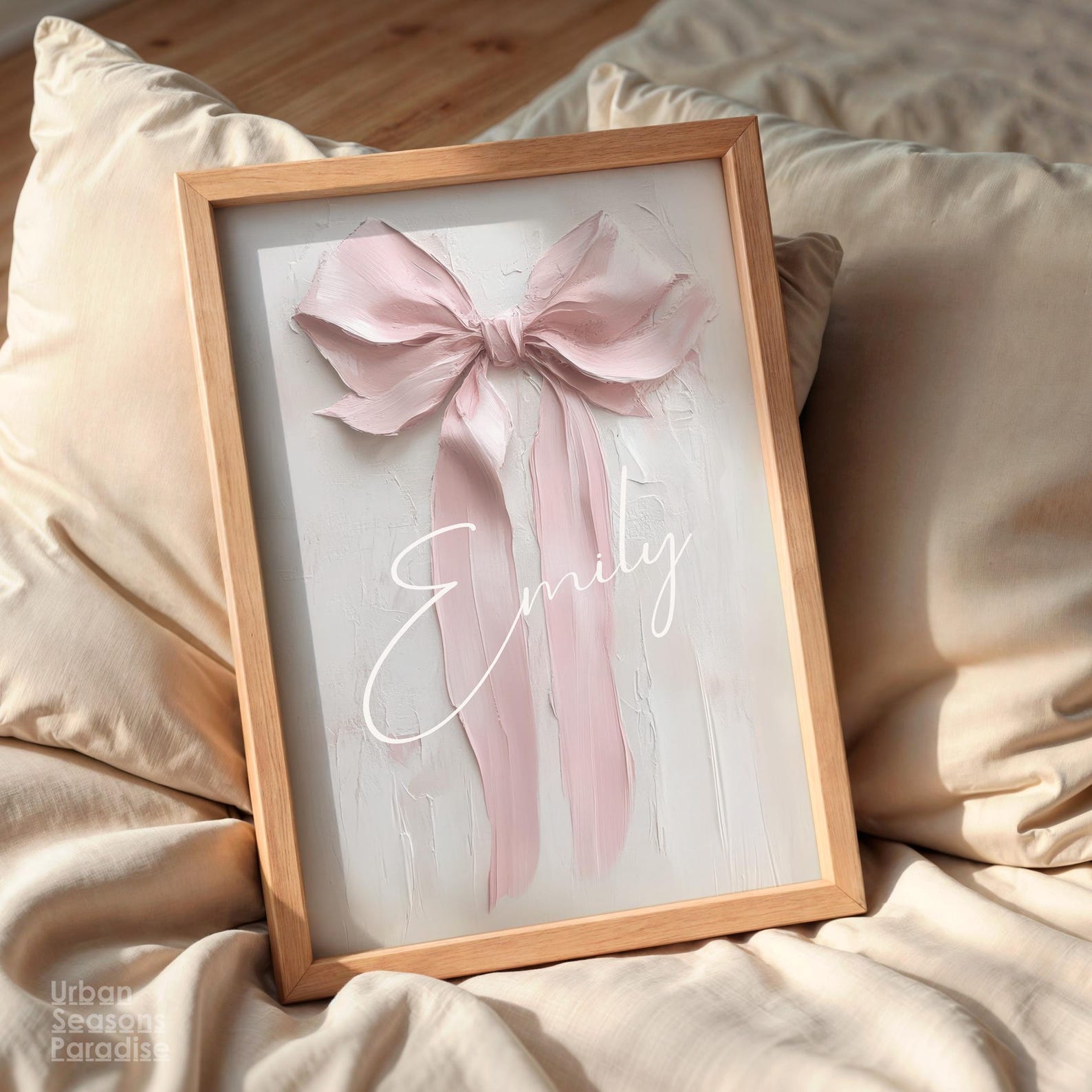 Personalized Name Bow Wall Art, Custom Baby Girl Gift From Mom ...