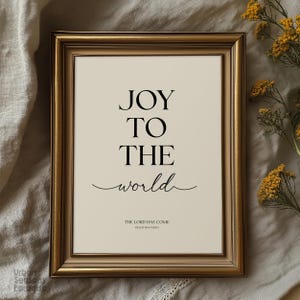 Joy to the World Wall Art, Christmas Christian Bible Verse Print ...