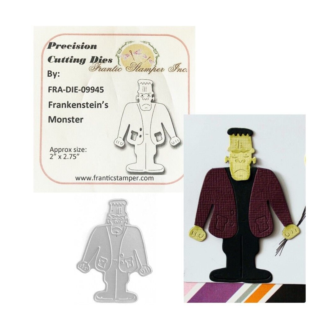 Halloween Metal Die Cut Stencil Frankenstein Monster Craft Frantic ...