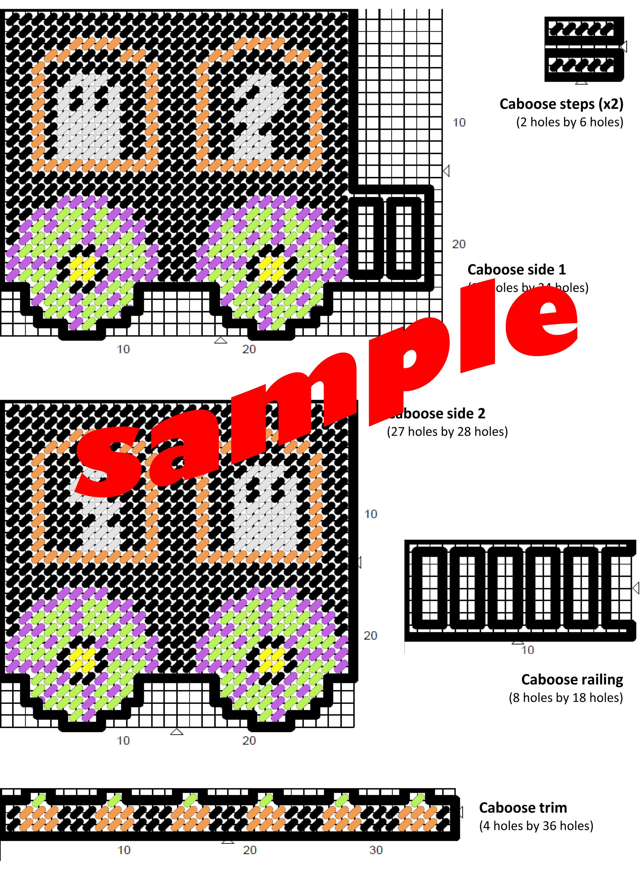 Halloween Plastic Canvas Train Pattern - Etsy