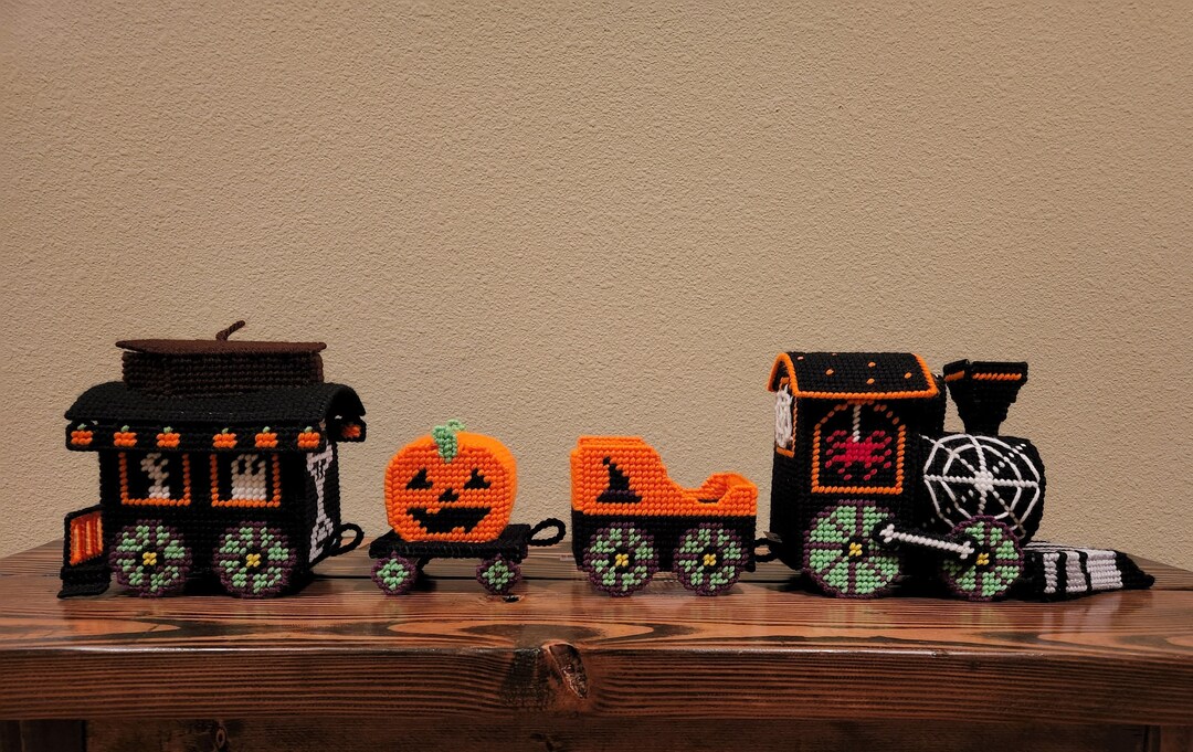 Halloween Plastic Canvas Train Pattern - Etsy