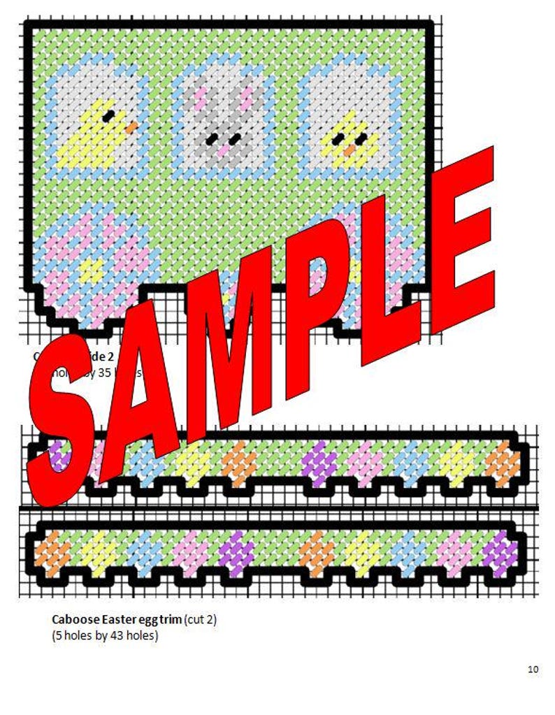 Easter Plastic Canvas Train Pattern (digital Download) - Etsy