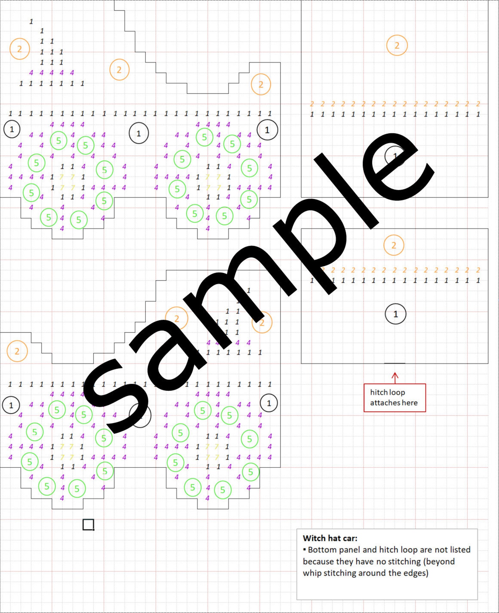 Halloween Plastic Canvas Train Pattern - Etsy