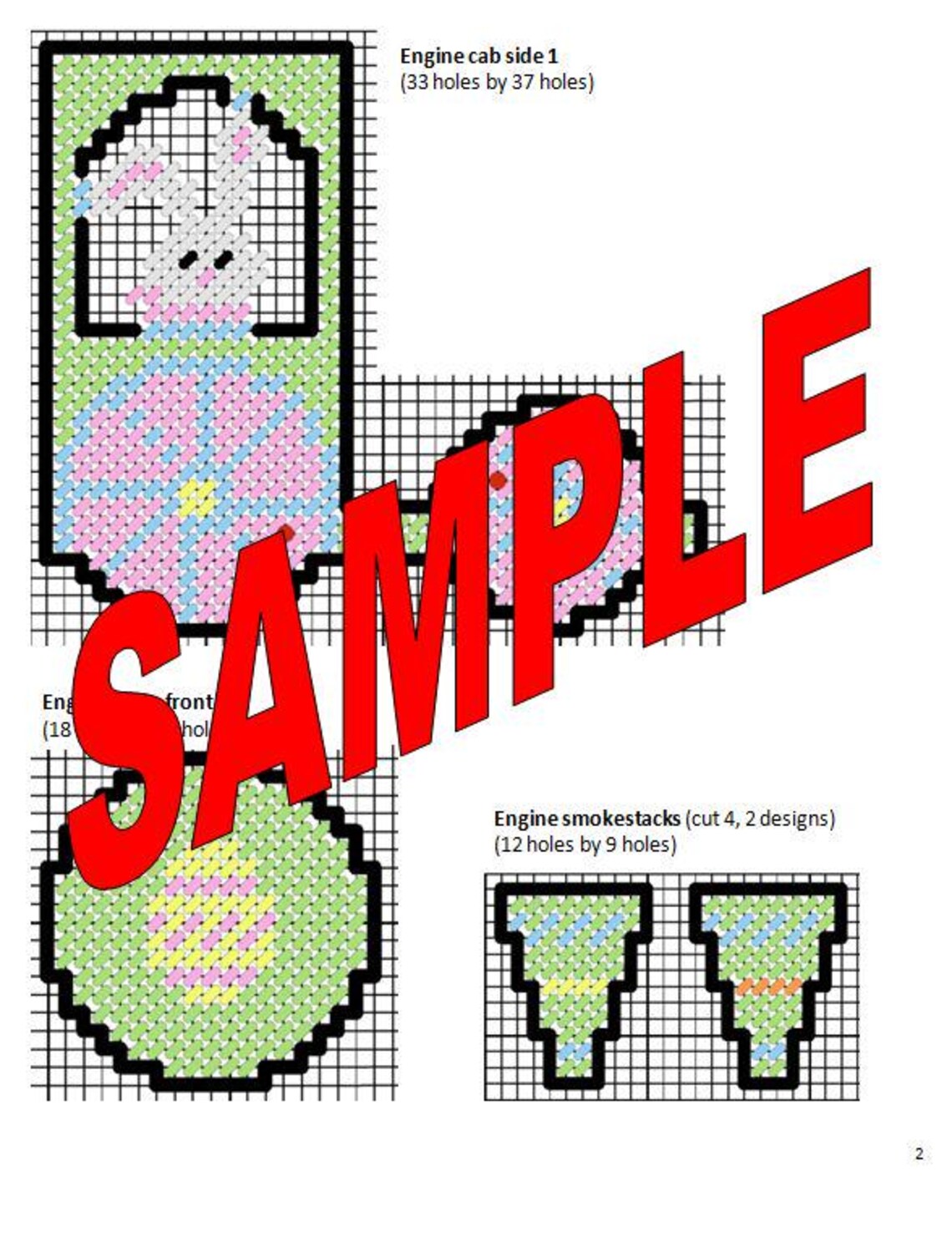 Easter Plastic Canvas Train Pattern (digital Download) - Etsy