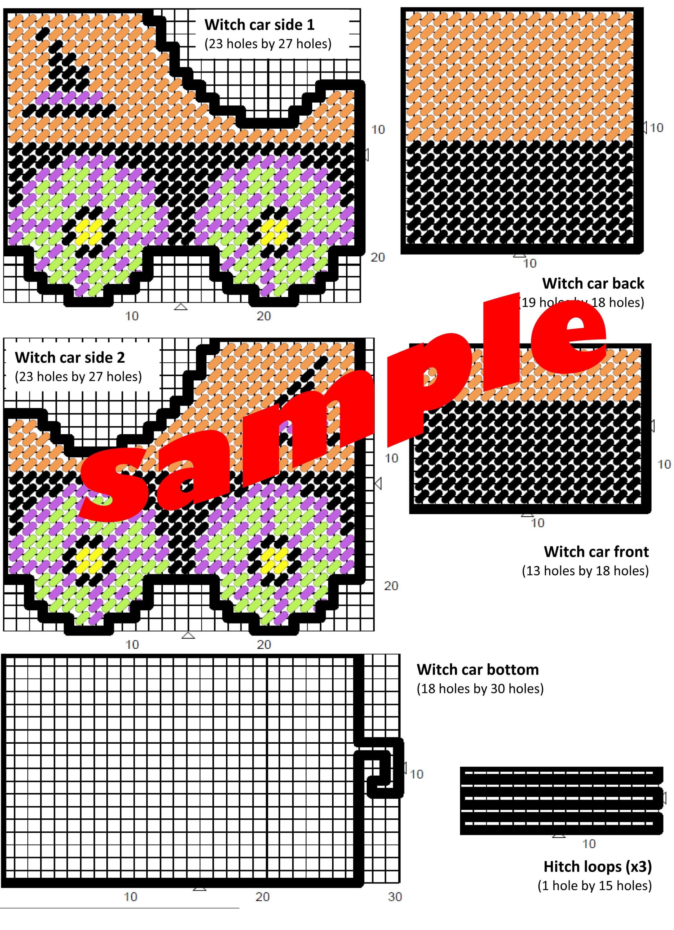 Halloween Plastic Canvas Train Pattern (digital Download) - Etsy