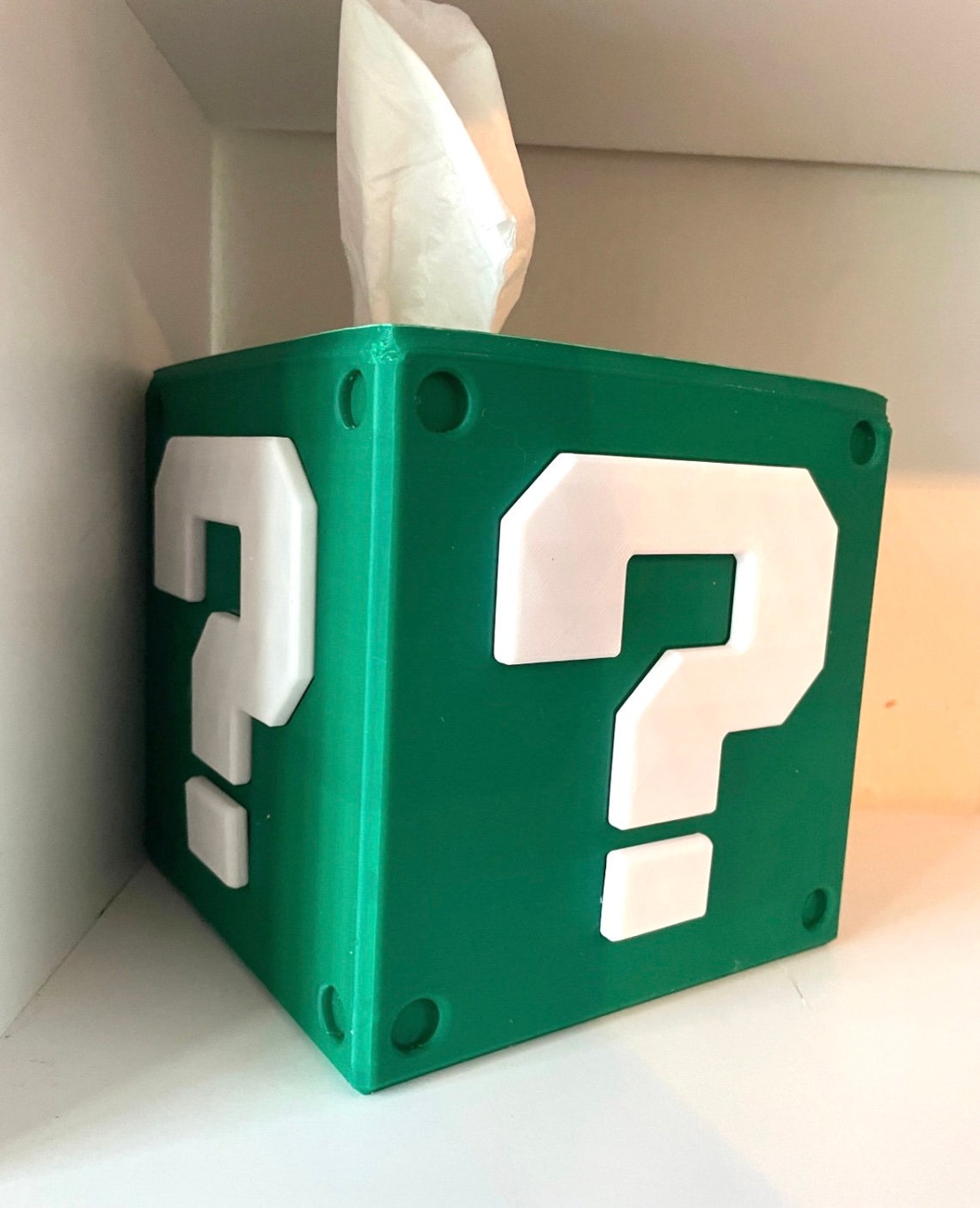 Gaming Themed Vintage Mario Tissue Box Cover for Office, Living Room ...
