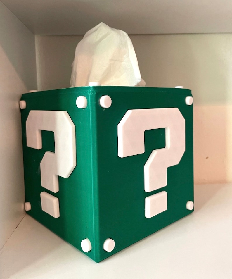 Gaming Themed Vintage Mario Tissue Box Cover for Office, Living Room ...