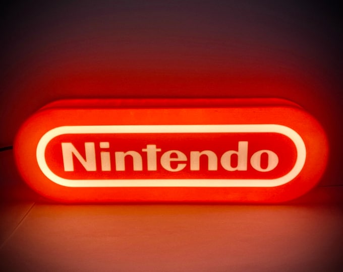 Large LED Nostalgic Nintendo Inspired Game Controller Sign for Video ...