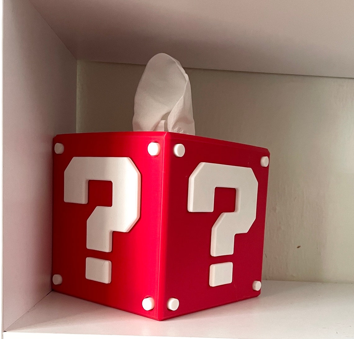 Gaming Themed Vintage Mario Tissue Box Cover for Office, Living Room ...