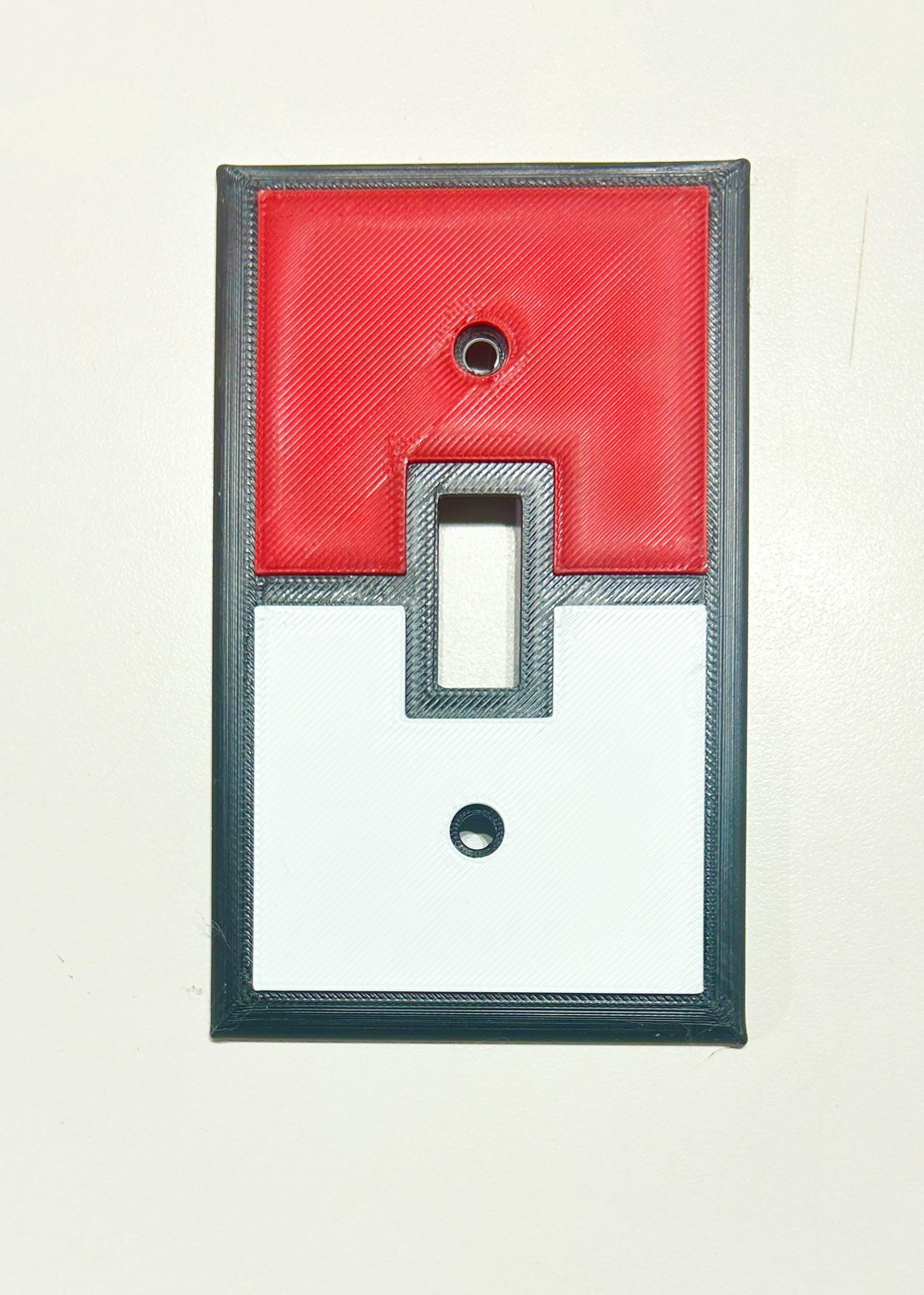 Pokéball Light Switch Cover; 3D Printed Gamer Decor - Etsy