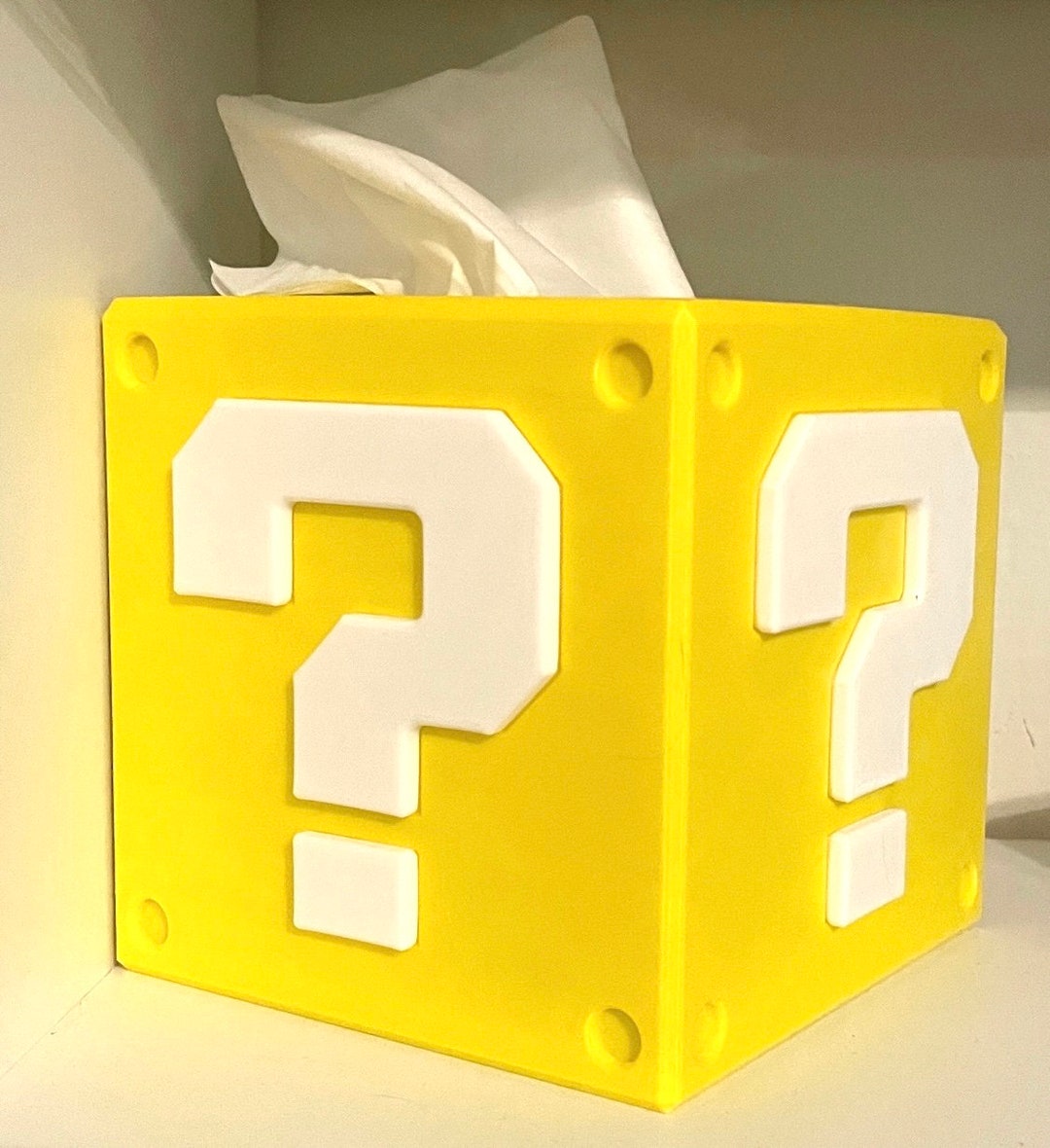 Gaming Themed Vintage Mario Tissue Box Cover for Office, Living Room ...