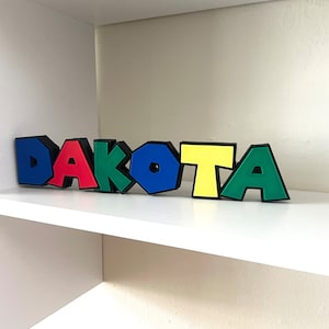 Personalized Mario Name Tag Sign. High Quality Custom Desk or Wall Name ...