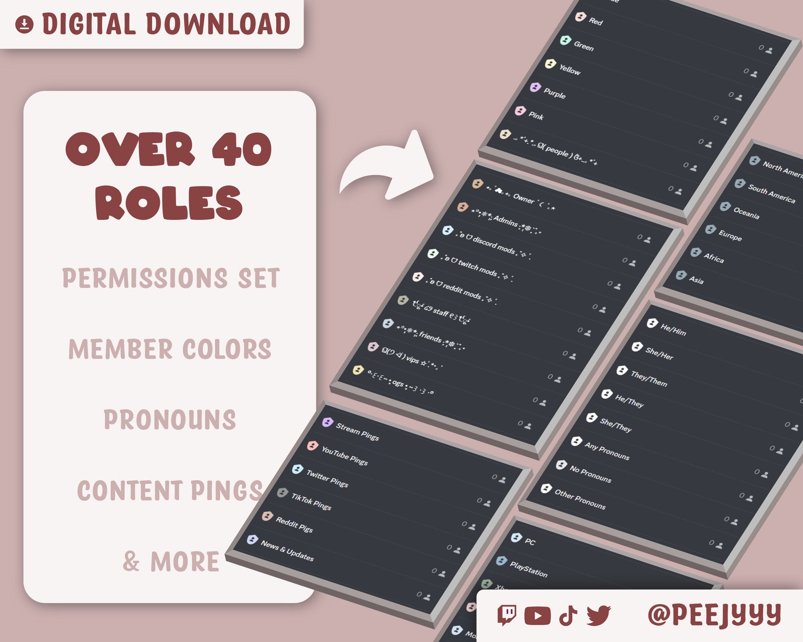 Vanilla Aesthetic Streamer & Content Creator Discord Server Template ...