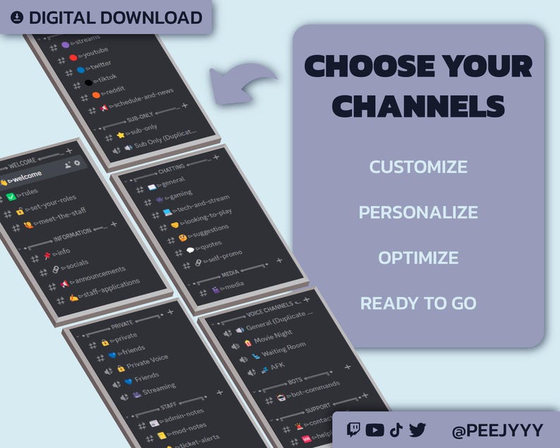 Your Own Custom Discord Channel - Great for Twitch, Youtube, Tiktok ...