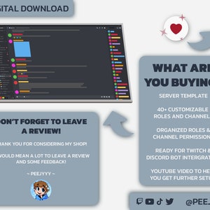 Simplistic Streamer & Content Creator Discord Server Template - Great ...