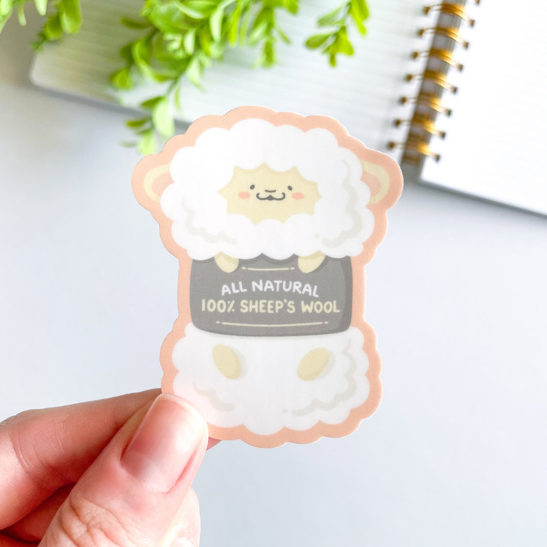 Cute Sheep Skein Sticker | Cute Yarn Sticker | Cute Wool Sticker ...