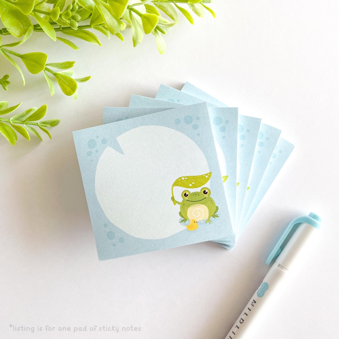Puddle Frog Sticky Notes | Cute Frog Sticky Notes | Cute Frog ...