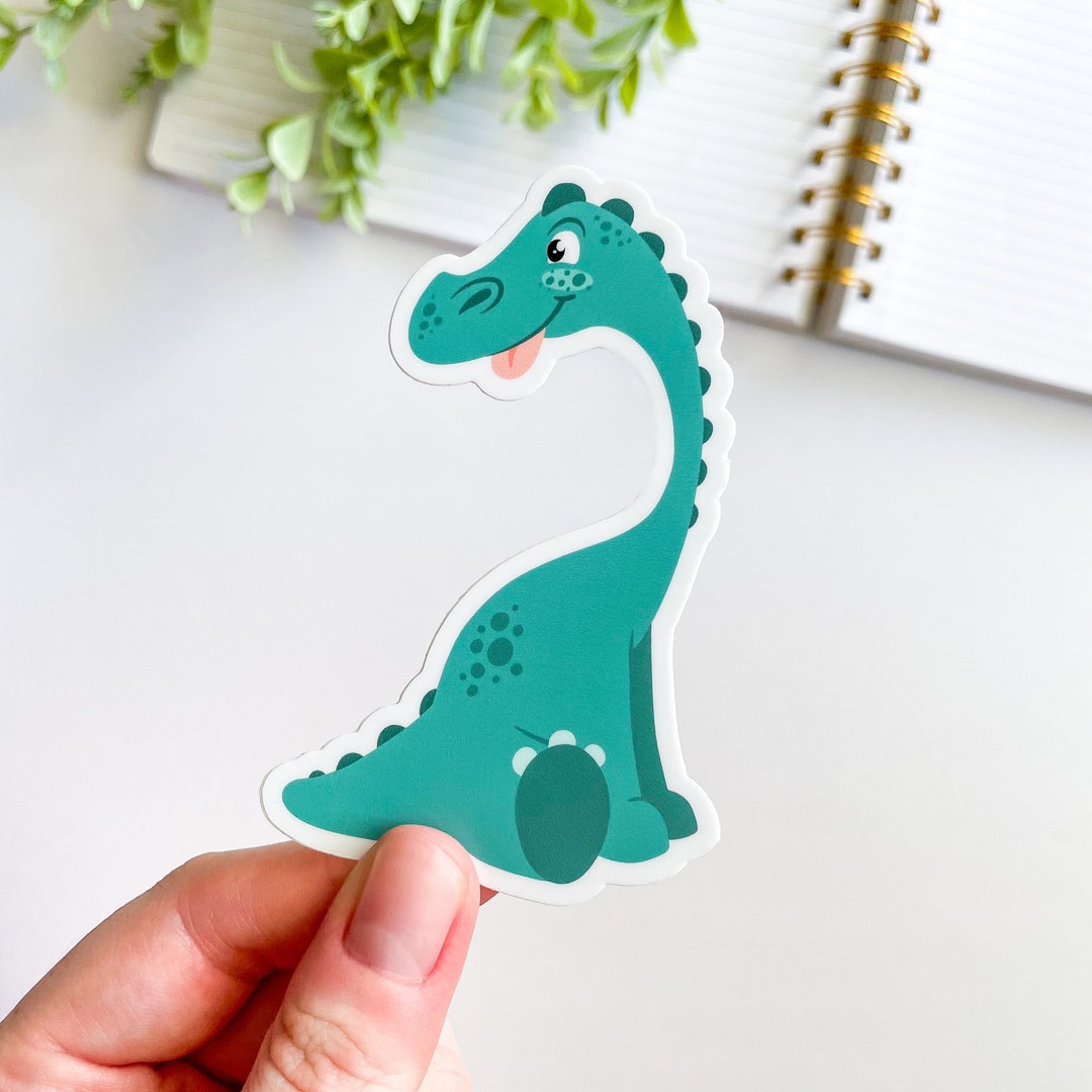 Cute Dinosaur Sticker | Blue Dinosaur Sticker | Brachiosaurus Sticker ...