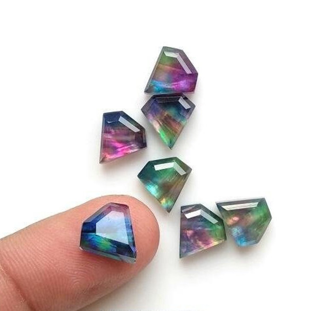 Abalone Shell Quartz Diamond Step Cut Cabochons -flat Back Calibrated ...