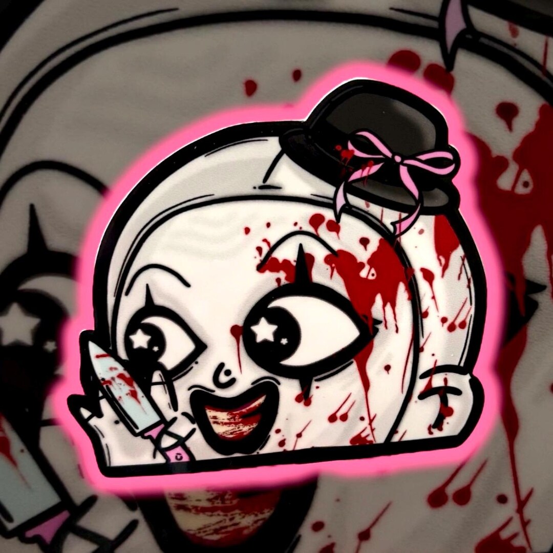 Terrifier Clown Peeker | Sticker | Horror | Gore - Etsy