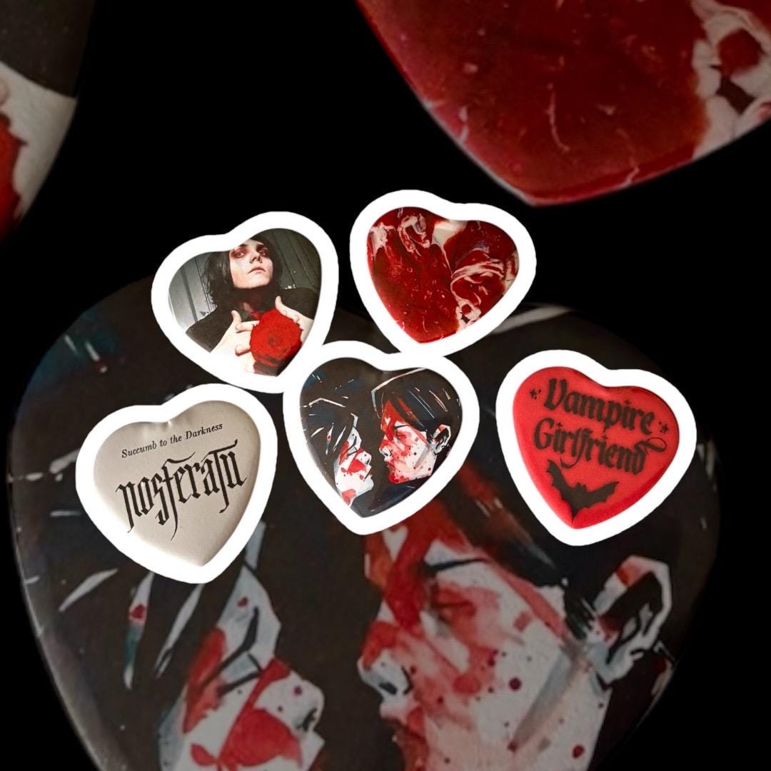 Band Heart Button Pins - Etsy