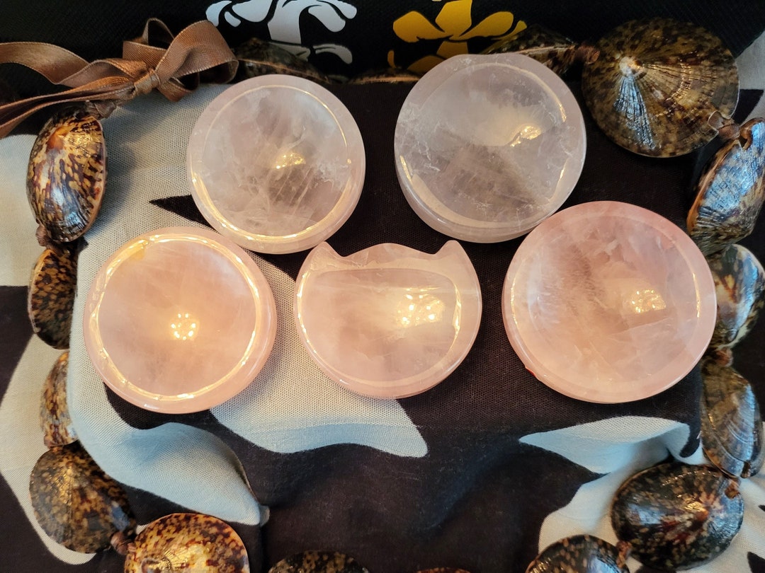 Sweet, Pretty Rose Quartz Bowls - Etsy