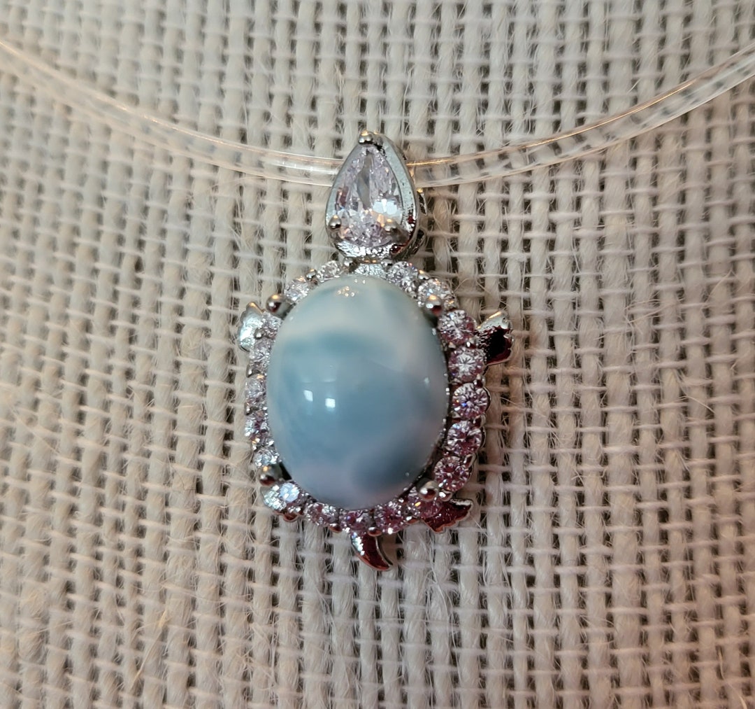 Super Cute Turtle Larimar Pendants - Etsy
