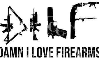 Gun American Flag DILF Svg, Damn I Love Firearms Png, DILF Independence Day Svg, Retro American ...