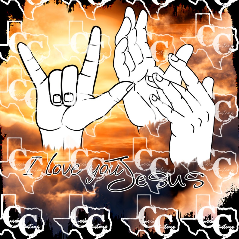 I Love You Jesus Sign Language - Etsy