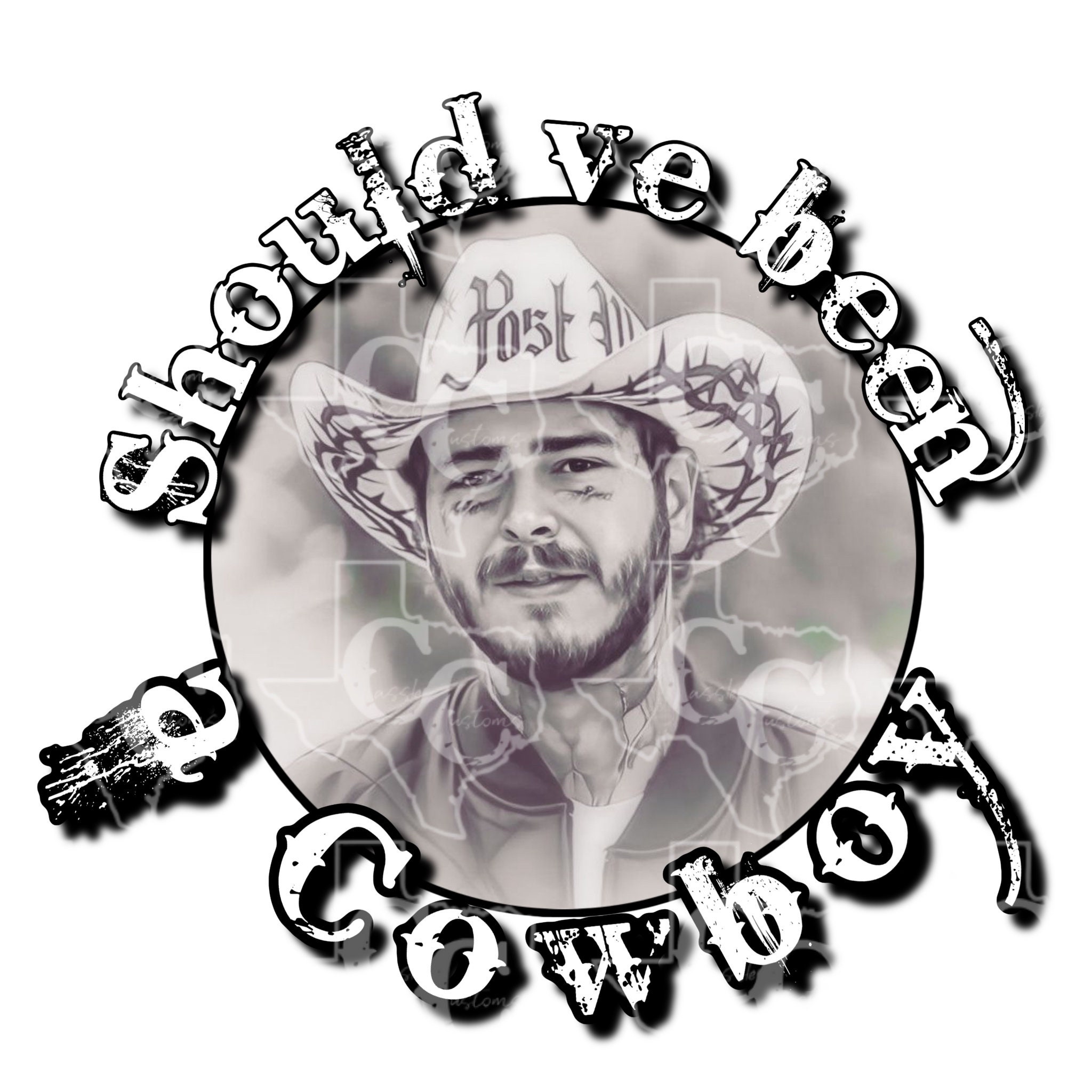 Post Malone PNG Shouldve Been a Cowboy PNG - Etsy