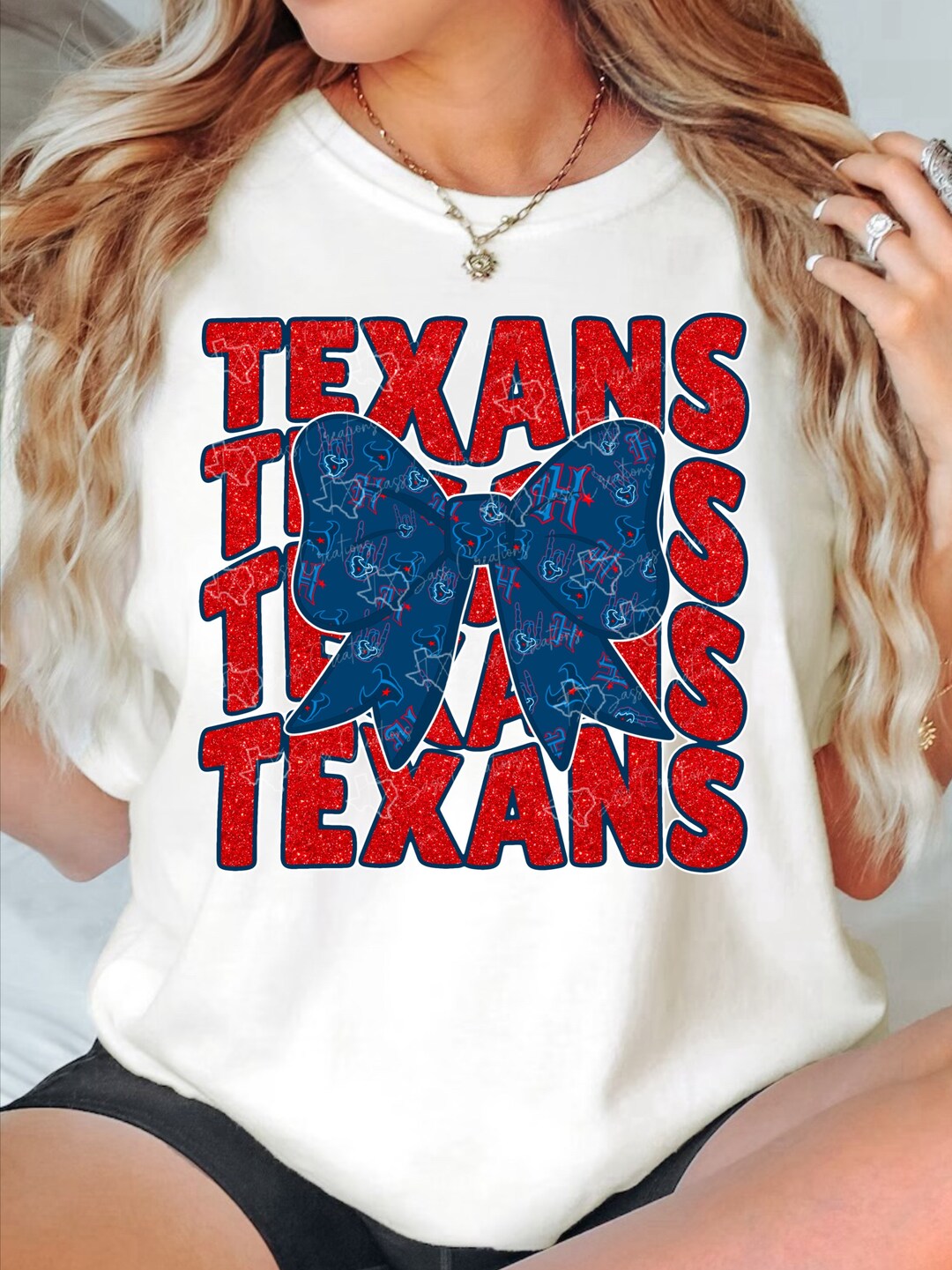 Houston Football Glitter Bow PNG Digital File Only - Etsy
