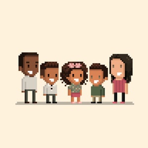 Custom Digital Pixel Art Portrait, Commission Pixel Art, Cute 8bit ...