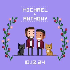 Custom Digital Pixel Art Portrait, Commission Pixel Art, Cute 8bit ...